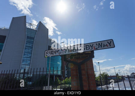 Sir Matt Busby Way Sign, Old Trafford, Manchester, UK. Manchester ...