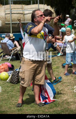World Pea Shooting Championships at Witcham near Ely, Cambridgeshire UK ...