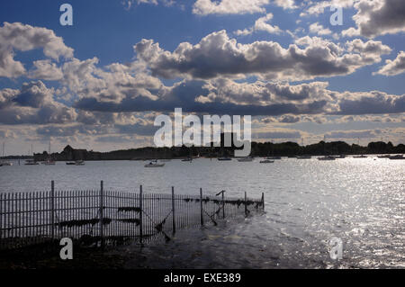 Clouds on a summers day at Portchester, Castle, Hampshire Stock Photo ...