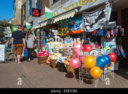 Shops in Newquay Cornwall UK Stock Photo - Alamy