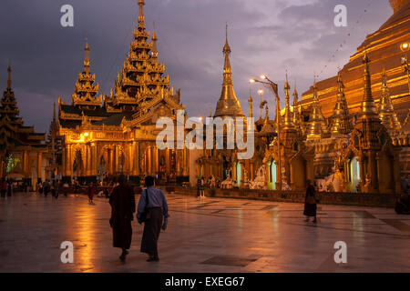 Night scene of Yangon, Myanmar Stock Photo - Alamy
