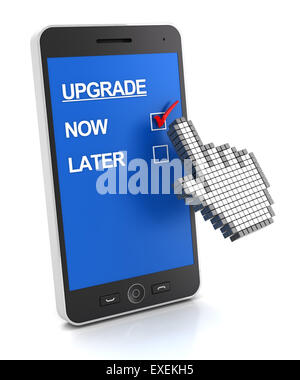 Tick and smartphone Stock Photo - Alamy