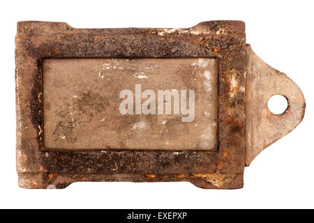 Rusty vintage stove damper isolated on white background Stock Photo - Alamy