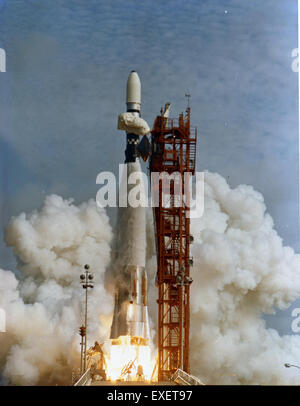 The Atlas-Agena rocket system, used for space exploration and military ...