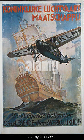 This vintage KLM Airlines poster showcases the airline’s branding and ...