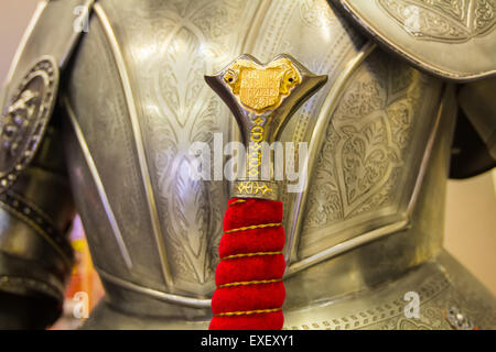 Medieval sword handle, detail of an old medieval sword, ancient weapon ...