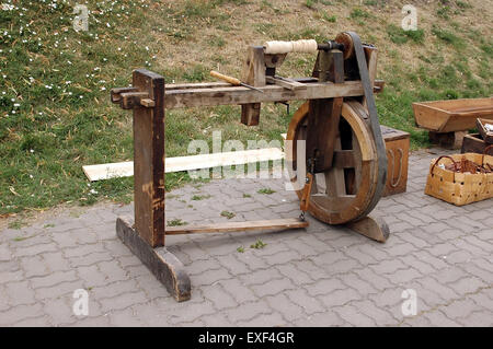 Historic Wood Turning Machine Stock Photo - Alamy