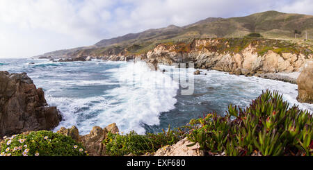 beautiful scene of the California coast with its classic dramatic ...