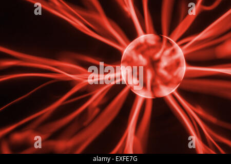 Blue glowing high energy plasma field in space, computer generated ...