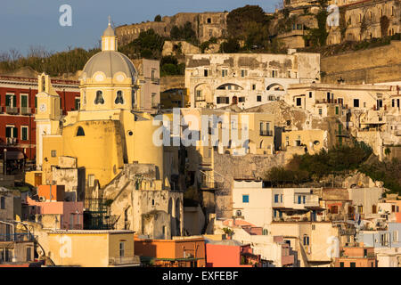 Procida Italy The yellow stucco Church of our Lady Grace (Santuario ...