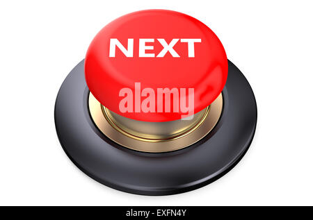 Next isolated on glossy red round button abstract illustration Stock ...