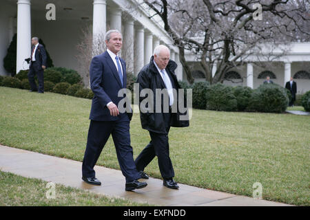 President Bush and Vice President Cheney Leave the White House Stock ...