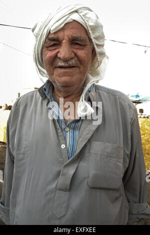 Arbil, Iraq. 12th July, 2015. A banner that reminds all refugees to ...