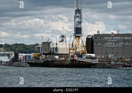 Nuclear submarines at Devonport Naval Base , Plymouth ,Devon,UK Stock ...