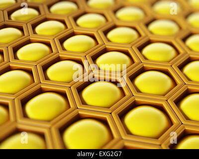 Yellow, orange beehive background. Honeycomb, bees hive cells pattern ...