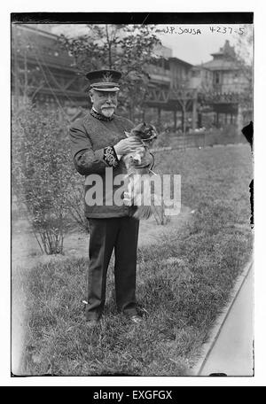 A portrait of John Philip Sousa, the famous American composer and ...