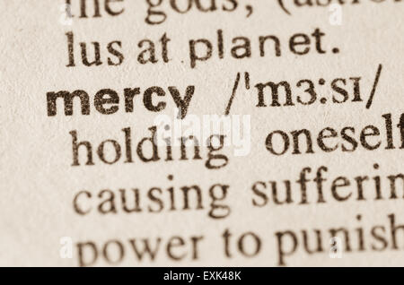 Closeup of the Word "Mercy" in Dictionary Stock Photo - Alamy
