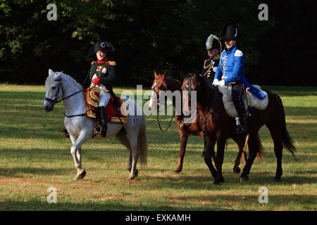 Napoleon Bonaparte on his beautiful white horse Marengo in Borodino ...