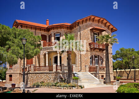 Beautiful mansion at Posidonia ("Dellagrazia") village, Syros island ...