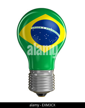 Light bulb with Brazilian flag. Image with clipping path Stock Photo ...