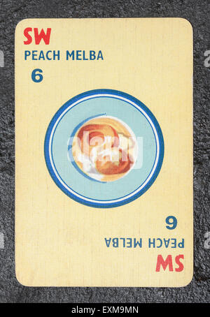 Vintage Menuette Food Playing Card - Plaice Fish Stock Photo - Alamy