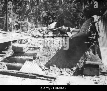 Destruction caused by riots between Hindus and Muslims in Noakhali East ...