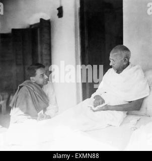 Mahatma Gandhi with Dr. Sudhir Ghosh at Khadi Pratishthan, Sodepur, 24 ...