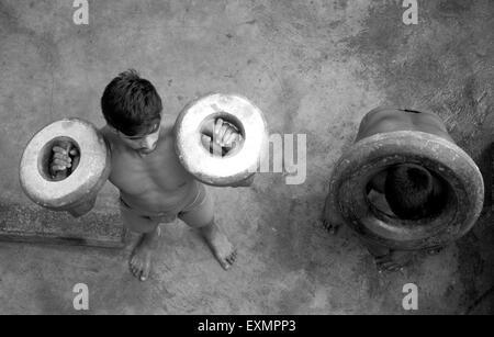 Indian weight exercise, Nada Kushti practice akhada, Mysore, Mysuru ...