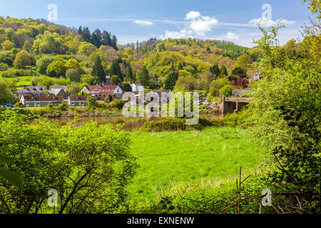 Wales, Tintern Village and the River Wye Stock Photo - Alamy