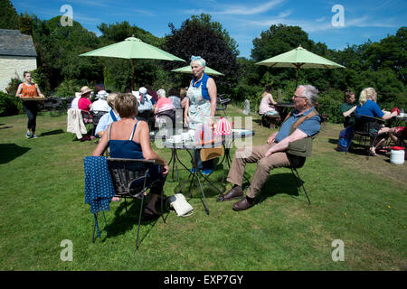 Cornwall 2015. Halwyn's tea garden, Old Kea near Truro Stock Photo - Alamy