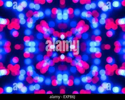 Blue Ethnic pattern. Abstract kaleidoscope fabric design Stock Photo ...