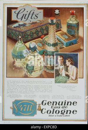 1930s UK 4711 Eau de Cologne Magazine Advert Stock Photo - Alamy