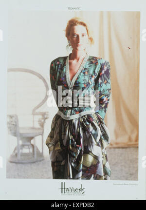 1980s UK Harrods Magazine Advert Stock Photo - Alamy