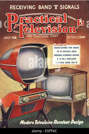 1950s UK Practical Television Magazine Cover Stock Photo - Alamy