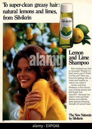 1970s UK Silvikrin Magazine Advert Stock Photo - Alamy