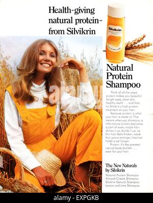 1970s UK Silvikrin Shampoo Magazine Advert Stock Photo - Alamy