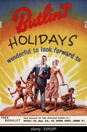 1950s UK Butlin's Magazine Advert Stock Photo - Alamy