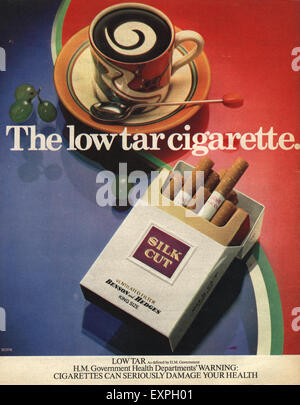 1970s UK Silk Cut Magazine Advert Stock Photo - Alamy