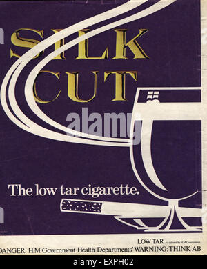 1970s UK Silk Cut Magazine Advert Stock Photo - Alamy
