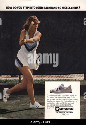 1980s UK Converse Shoes Trainers Magazine Advert Stock Photo - Alamy