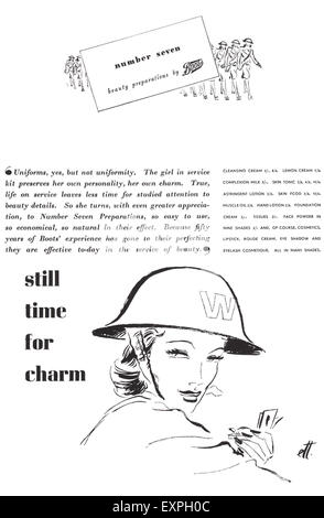 1940s UK Boots Magazine Advert Stock Photo - Alamy