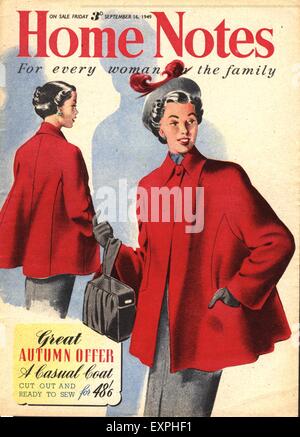 1940s UK Home Notes Magazine Cover Stock Photo - Alamy