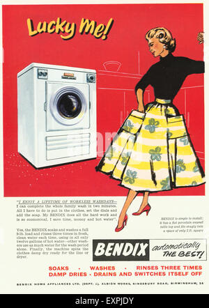 1950s UK Bendix Magazine Advert Stock Photo - Alamy