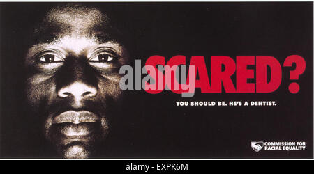 1990s UK Commission for Racial Equality Poster Stock Photo - Alamy