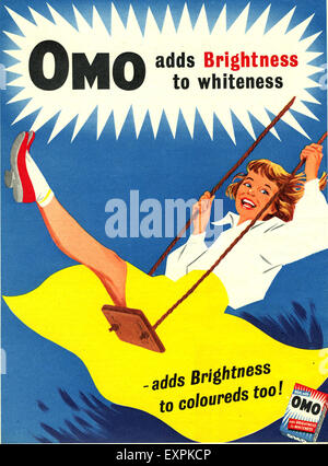 1950s UK Omo Magazine Advert Stock Photo - Alamy