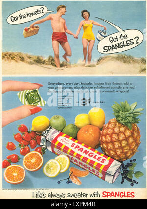 1950s UK Spangles Magazine Advert Stock Photo - Alamy