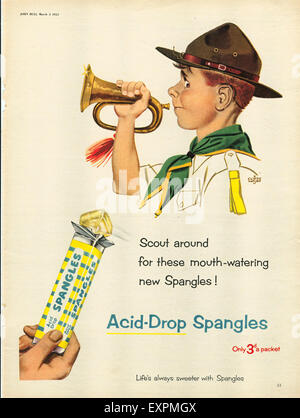1950s UK Spangles Magazine Advert Stock Photo - Alamy