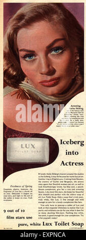 1950s UK Lux Magazine Advert Stock Photo - Alamy