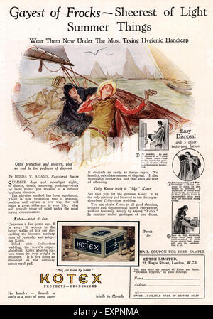 1920s USA Kotex Magazine Advert Stock Photo - Alamy