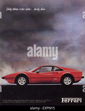 1980s UK Ferrari Magazine Advert Stock Photo - Alamy